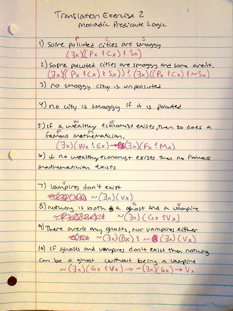 Solved Monadic Predicate Logic Translations Help Can You 