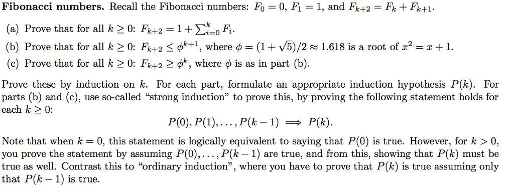 Solved Fibonacci Numbers Recall The Fibonacci Numbers 