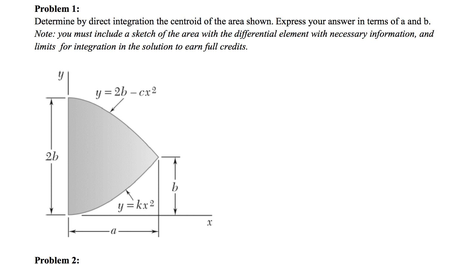 Solved Problem 1: Determine by direct integration the | Chegg.com