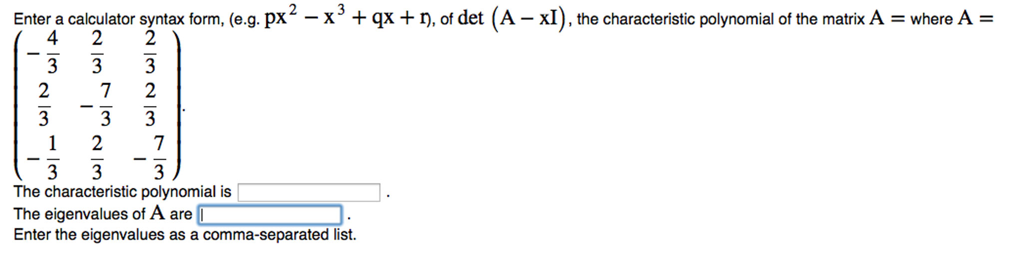 Solved Enter a calculator syntax form, (e.g. px^2 - x^3 + qx | Chegg.com