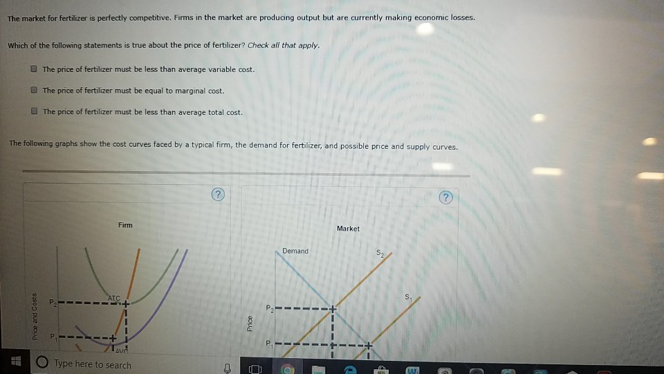 Solved The market for fertilizer is perfectly competitive. | Chegg.com