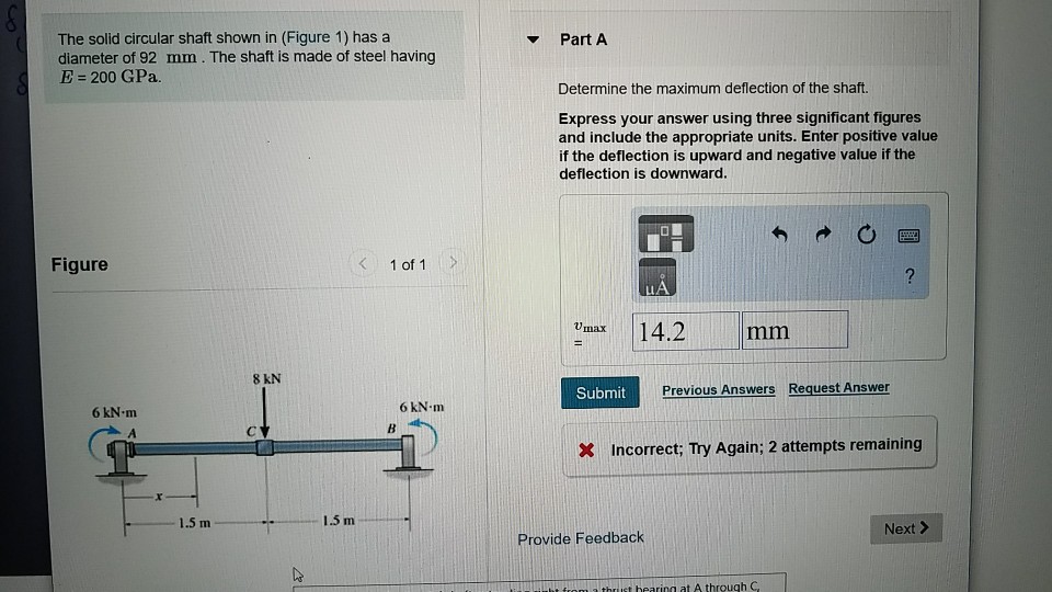 Solved The solid circular shaft shown in (Figure 1) has a | Chegg.com