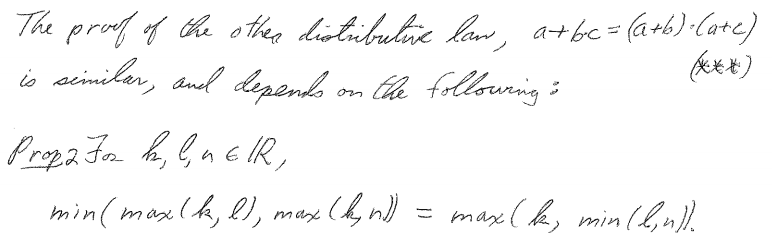 Solved The proof of the other distributive law, a + b.c = (a | Chegg.com