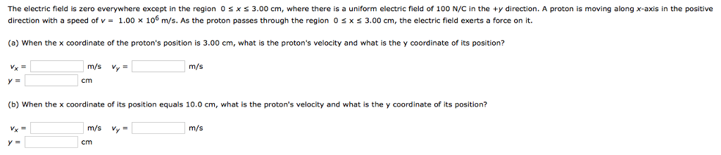 Solved The electric field is zero everywhere except in the | Chegg.com