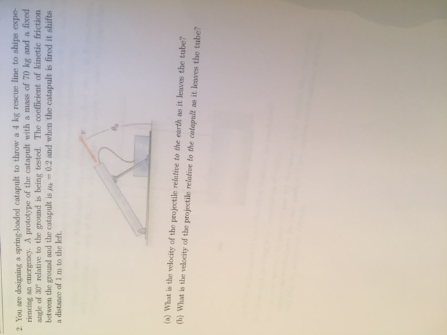 Solved You are designing a spring-loaded catapult to throw a | Chegg.com