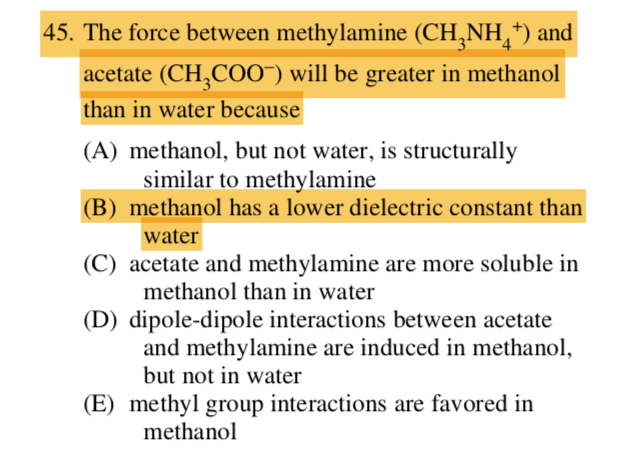 Solved The force between methylamine (CH3NH4+) and | Chegg.com
