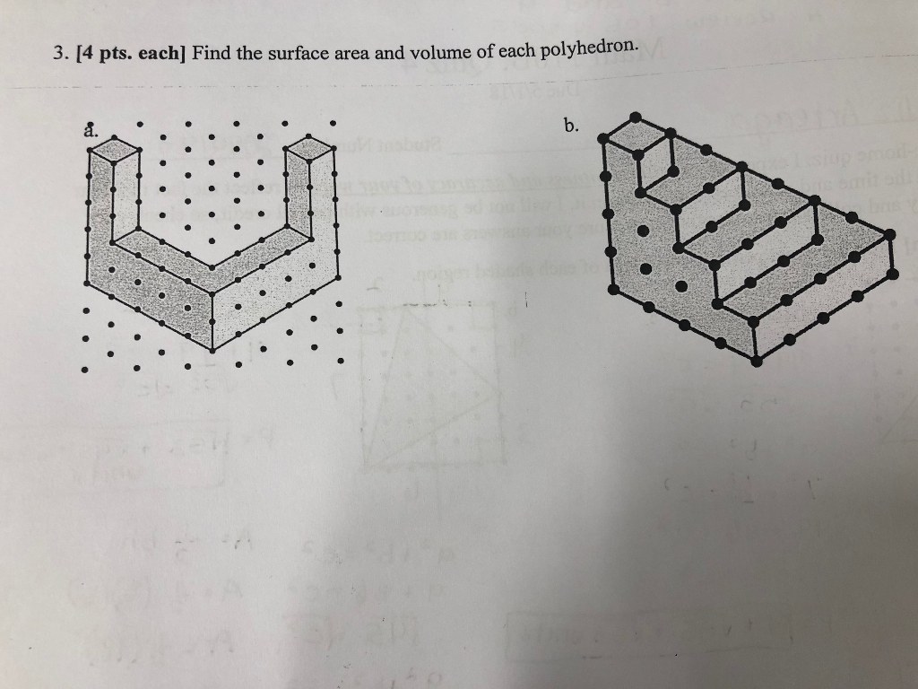 Solved 3. [4 pts. each] Find the surface area and volume of | Chegg.com