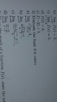 Solved lim_x rightarrow 3^+ f(x) = 2, lim_x rightarrow -2 | Chegg.com