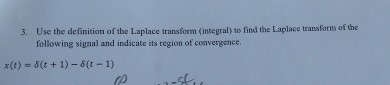 Solved Use the definition of the Laplace transform integral | Chegg.com