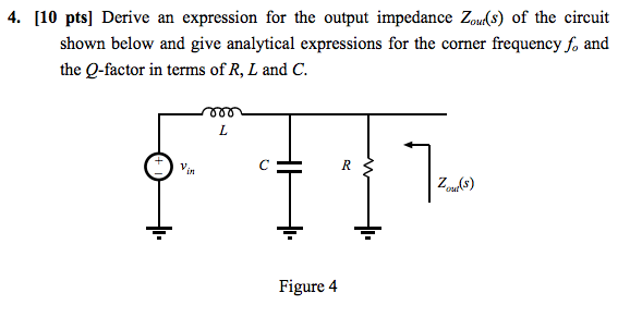 Solved Derive An Expression For The Output Impedance