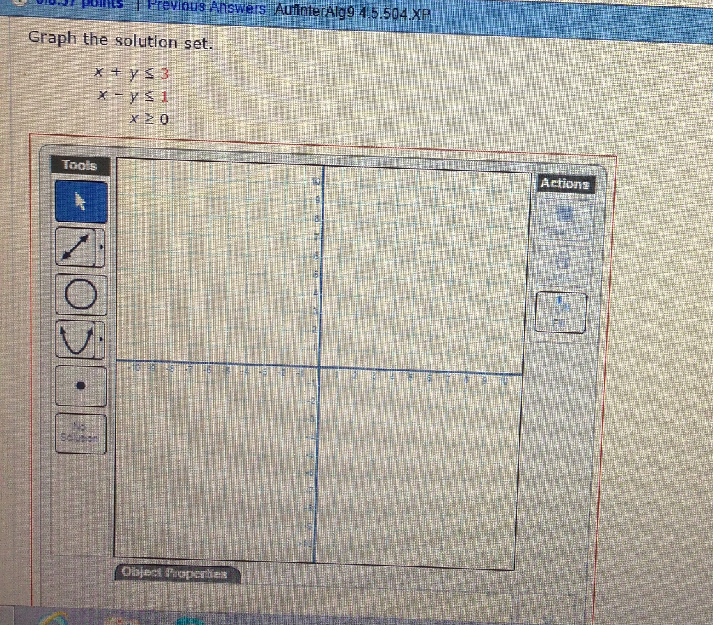 Solved Graph the solution set. X + y lessthanorequalto 3 x | Chegg.com