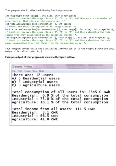 Solved Write A C Program That Reads The Electricity Usage