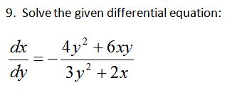 Solved Solve the given differential equation: dx/dy = 4y^2 + | Chegg.com