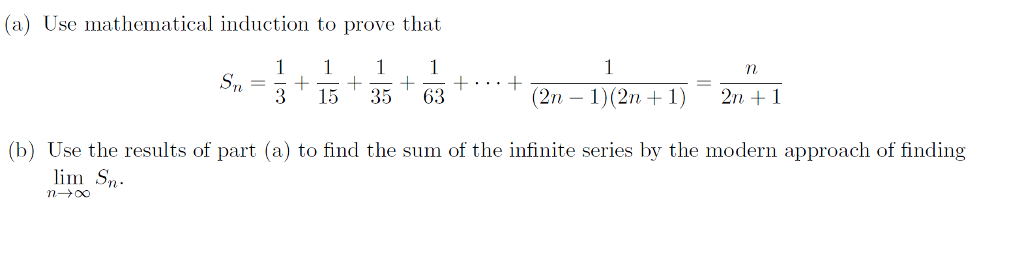 Solved Can you prove this using mathematical induction and | Chegg.com