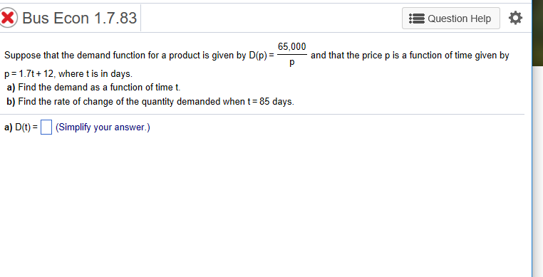 Solved Bus Econ 1 7 83 E Question Help 65 000 Suppose That