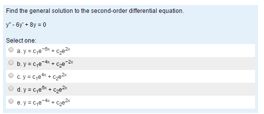 Solved Find the general solution to the second-order | Chegg.com