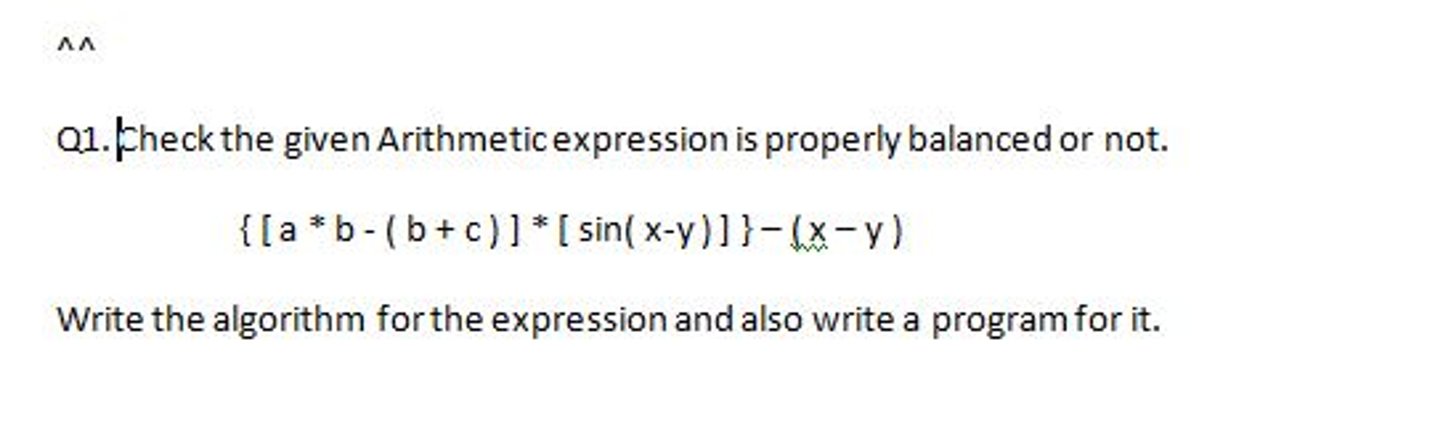 Solved Check the given Arithmetic expression is properly | Chegg.com