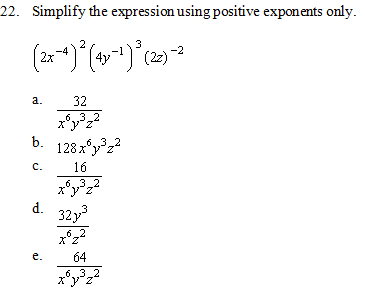 Solved Simplify the expression using positive exponents | Chegg.com