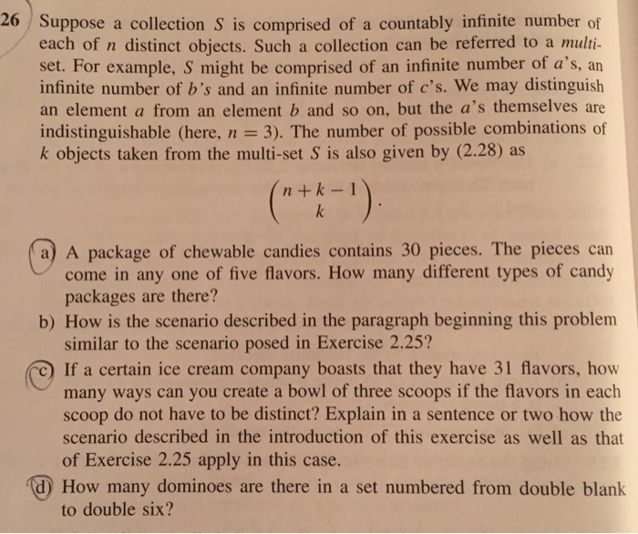 Solved Suppose a collection S is comprised of a countably | Chegg.com