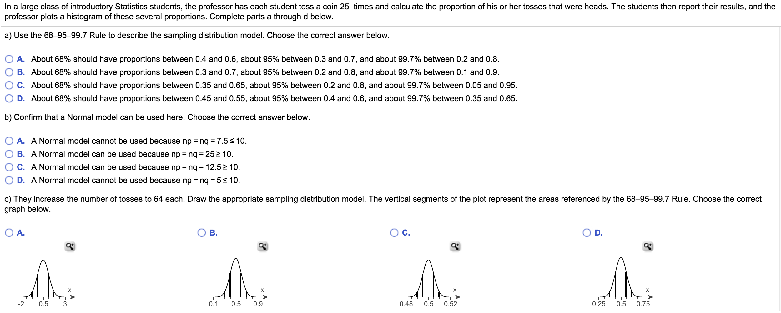 Solved In a large class of introductory Statistics students, | Chegg.com