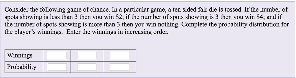 Solved Consider the following game of chance. In a | Chegg.com