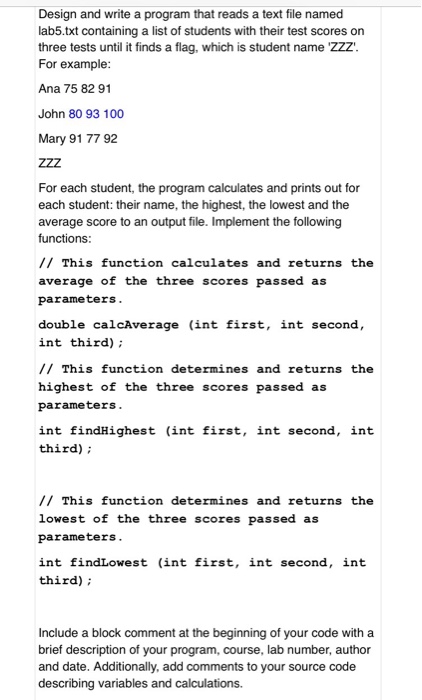 Solved Design And Write A Program That Reads A Text File 8269