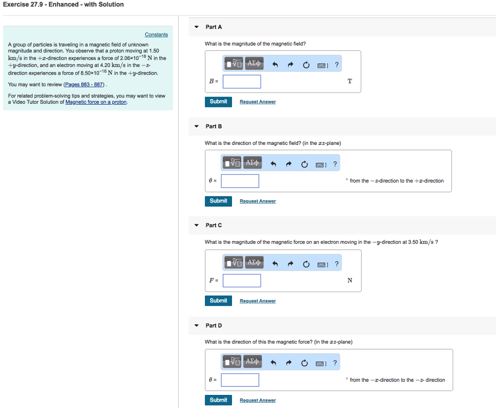 Solved Exercise 27.9-Enhanced -with Solution Part A | Chegg.com