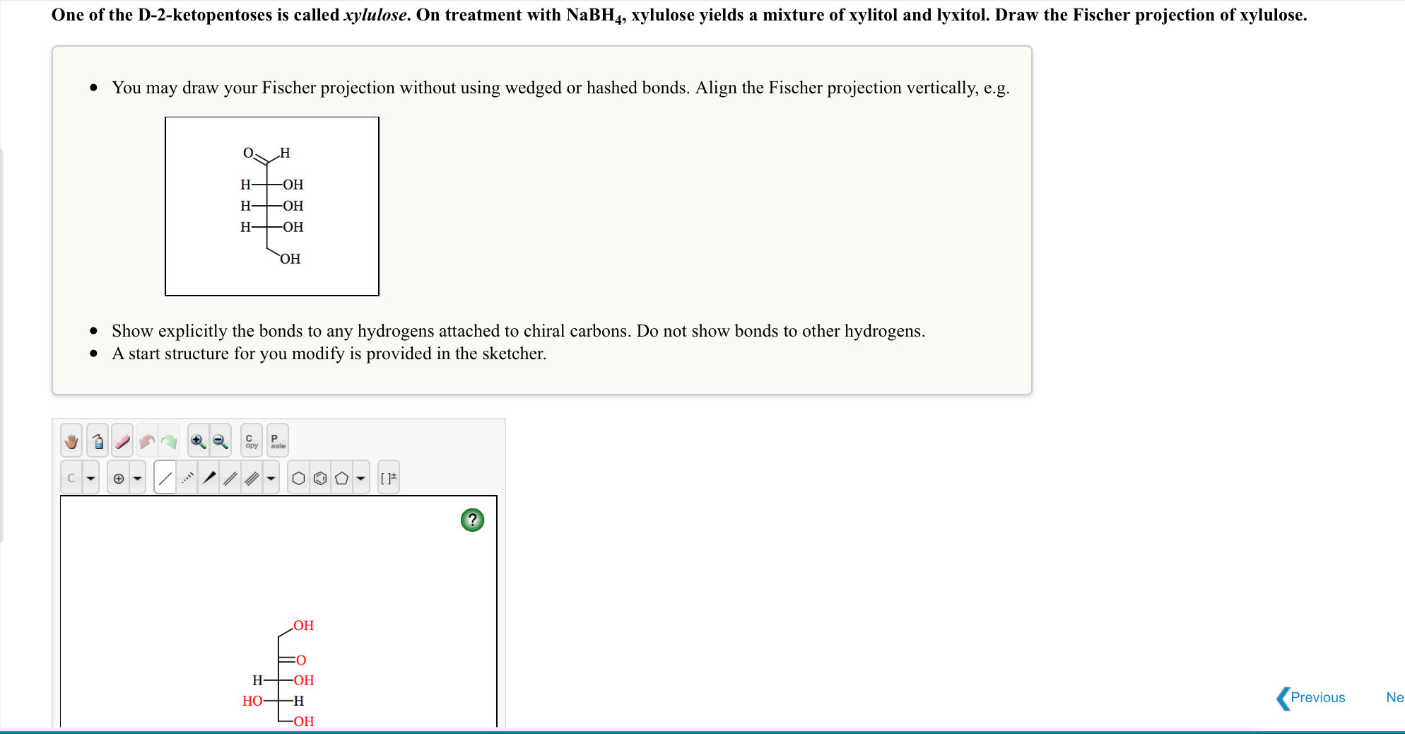 Solved One of the D-2-ketopentoses is called xylulose. On | Chegg.com