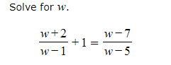Solved Solve for w. | Chegg.com