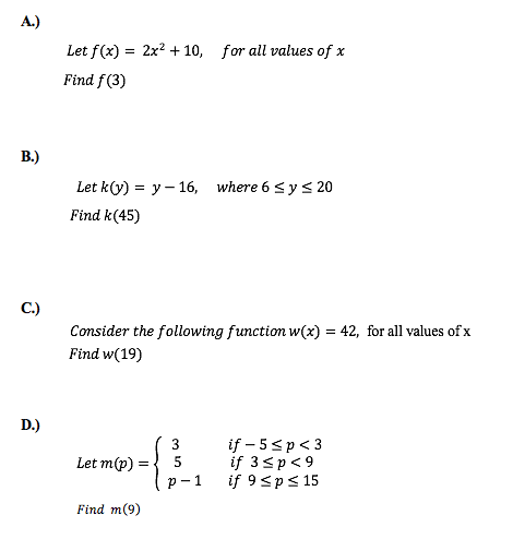 Solved Let f(x)-2x2 + 10, Find f (3) for all values of x Let | Chegg.com