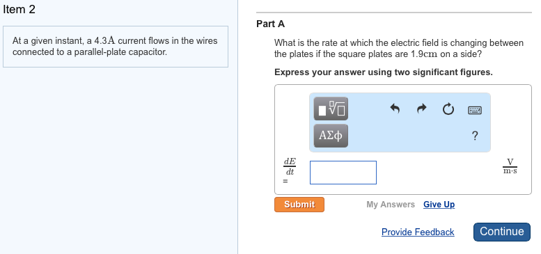 Solved Item 2 At a given instant, a 4.3A current flows in | Chegg.com