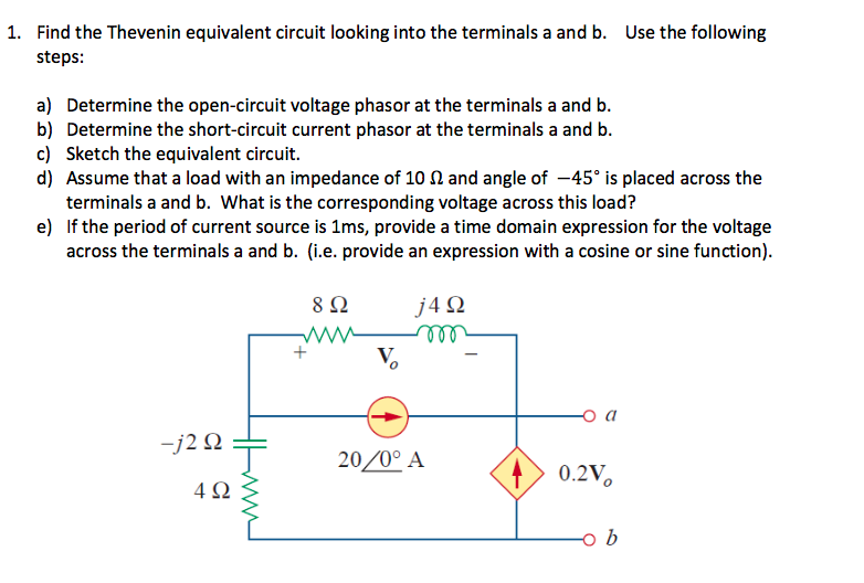 Solved Use the following Find the Thevenin equivalent | Chegg.com
