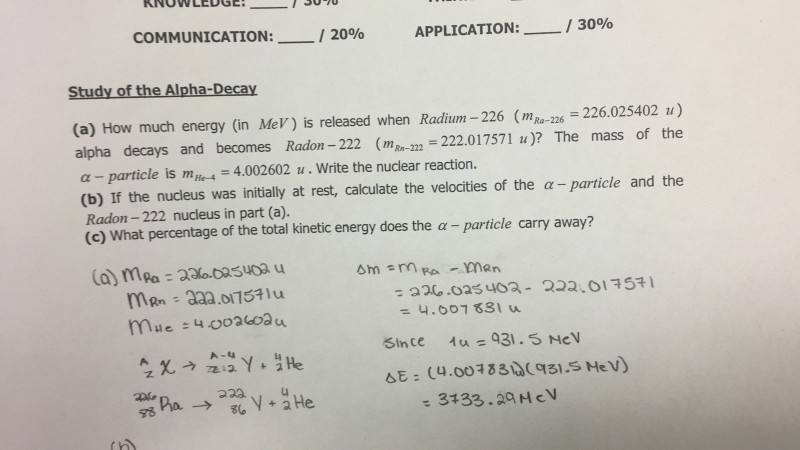 Solved COMMUNICATION: / 20% APPLICATION:--/ 30% Study of the | Chegg.com