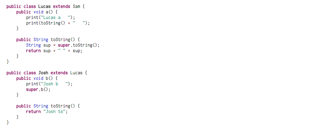 Solved Assume that the following classes have been defined | Chegg.com