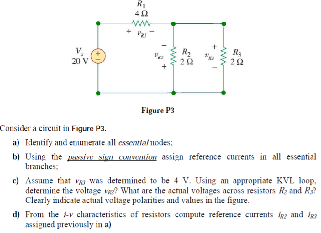 Solved Consider a circuit in Figure P3. Identify and | Chegg.com