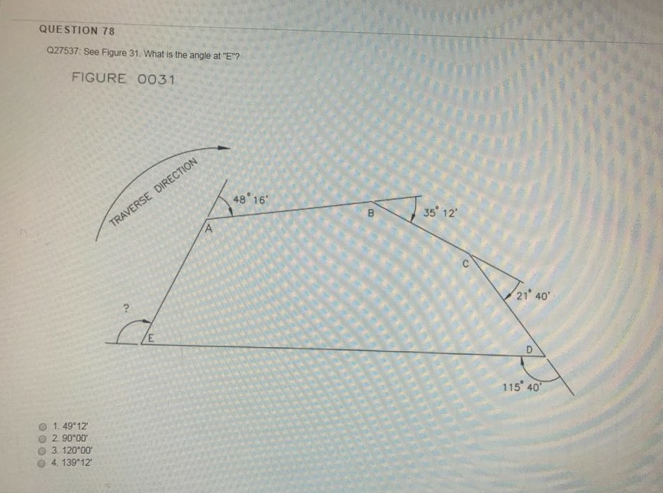 Solved See Figure 31. What is the angle at "E"? 1. 49 | Chegg.com