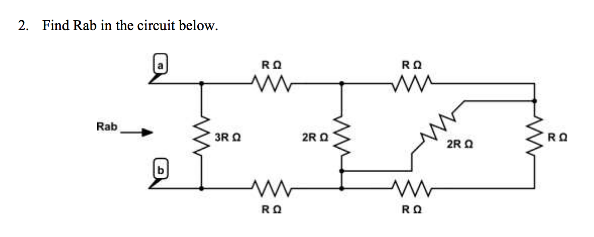 Solved Find Rab in the circuit below. | Chegg.com