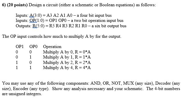 Digital Design: designing a circuit that uses two bit | Chegg.com