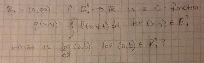 Solved R_+ (0, infinity), f rightarrow r is a c function g | Chegg.com