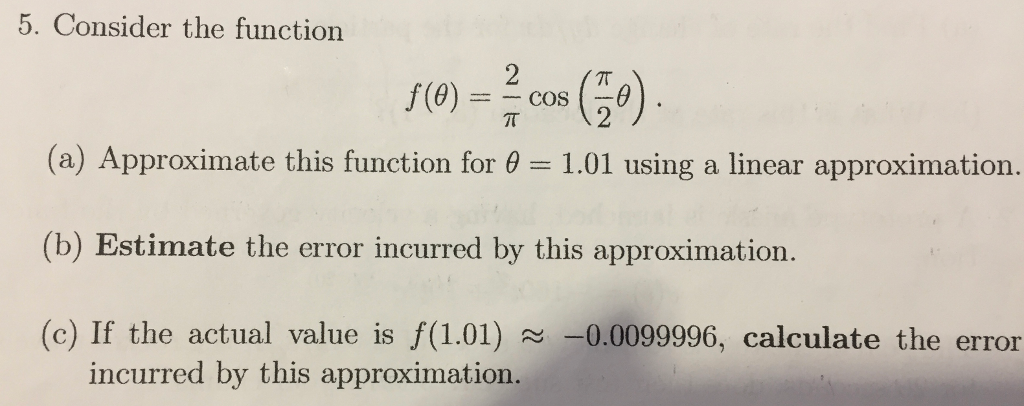 Solved 5. Consider the function /(0)=-cos(26) (a) | Chegg.com