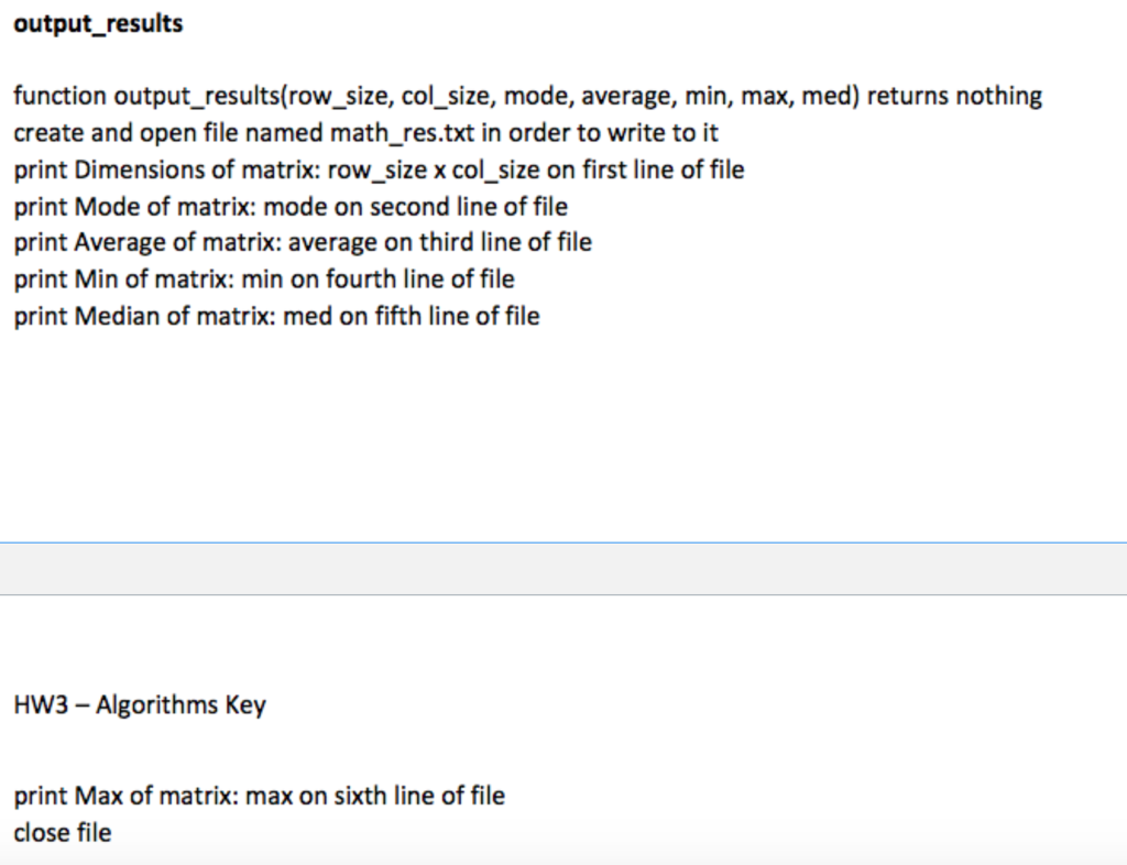 Solved calc avg function calc_avg (A: 2d array of random | Chegg.com