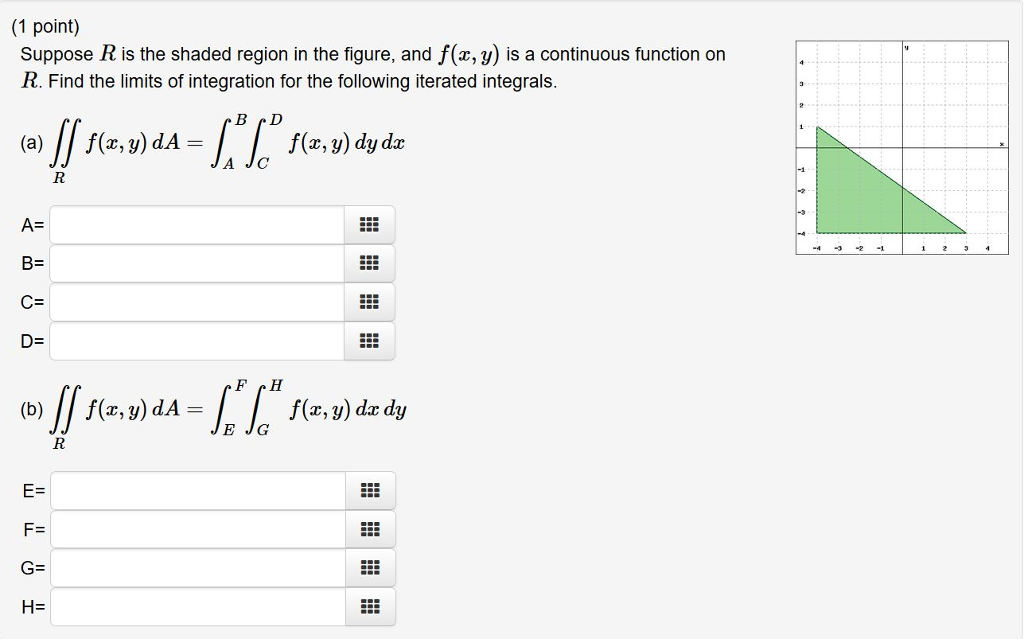 Solved Suppose R is the shaded region in the figure, and | Chegg.com