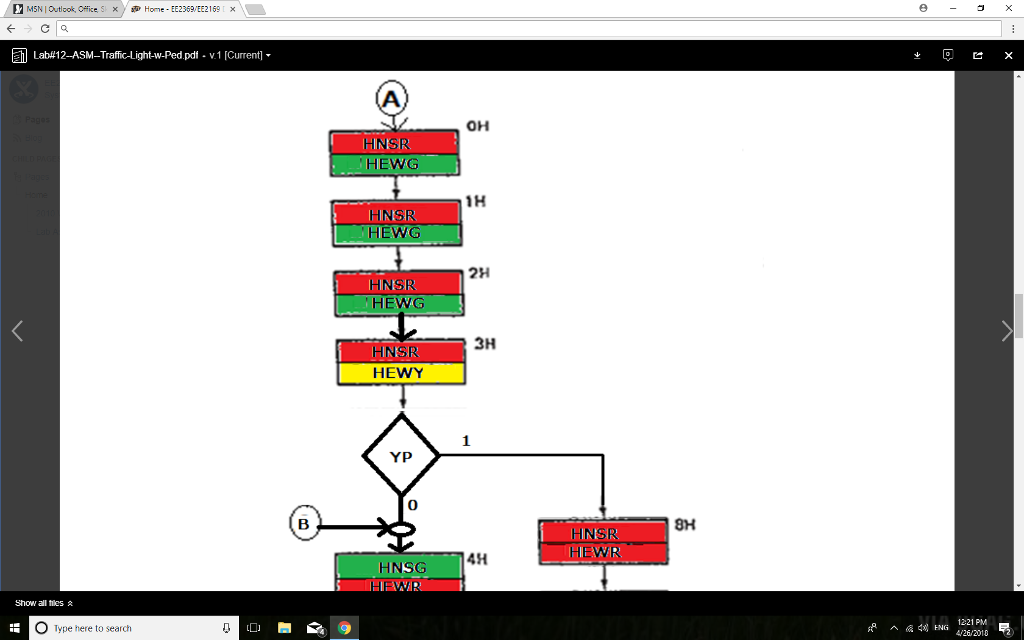 1. Using the given circuit diagram along with the ASM | Chegg.com
