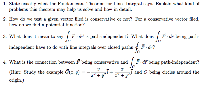 Solved 1. State exactly what the Fundamental Theorem for | Chegg.com