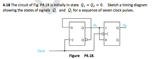 Solved 4.18 The circuit of Fig. P4.18 is initially in state | Chegg.com
