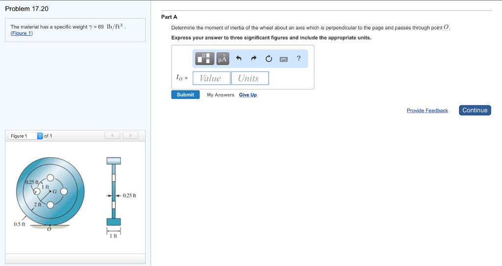 Solved The material has a specific weight gamma = 69 | Chegg.com