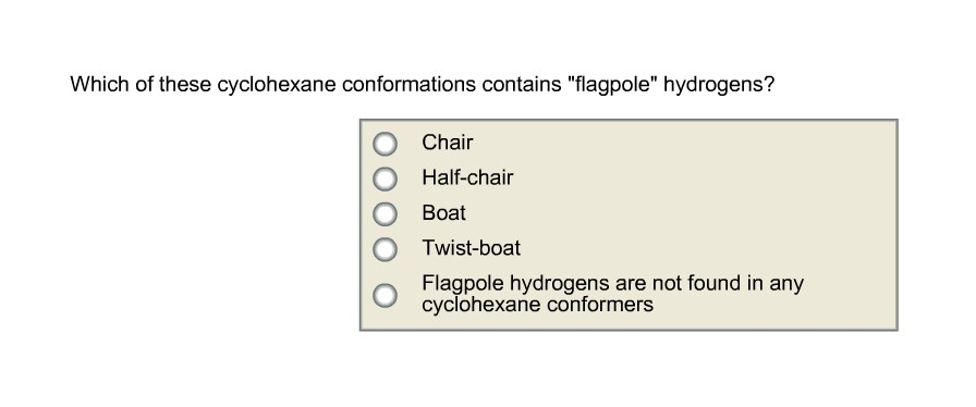 Solved Which of these cyclohexane conformation contains | Chegg.com