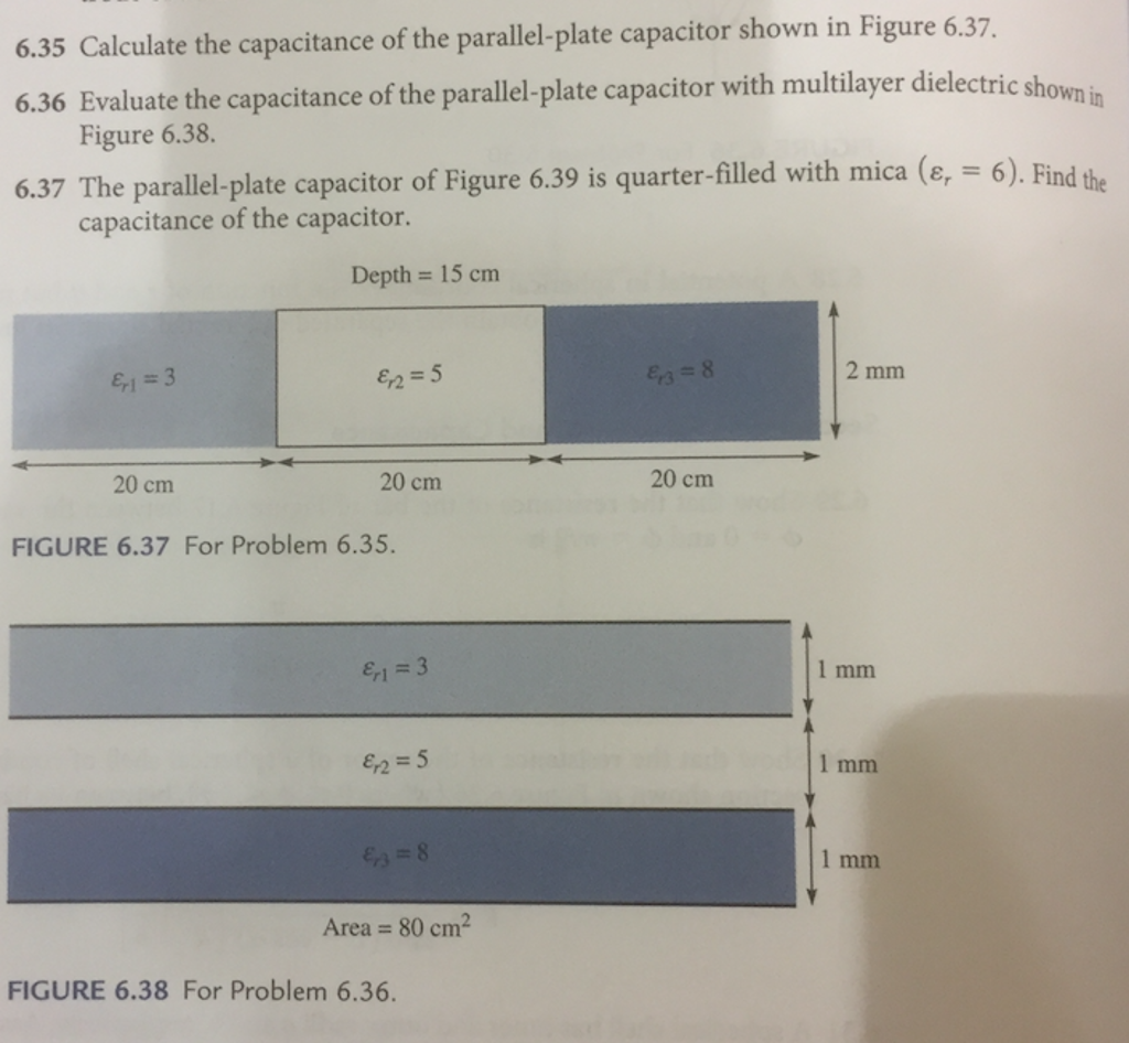 Solved Calculate the capacitance of the parallel-plate | Chegg.com