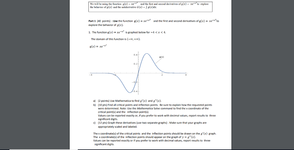 Solved We will be using the function g(x) xand the first and | Chegg.com