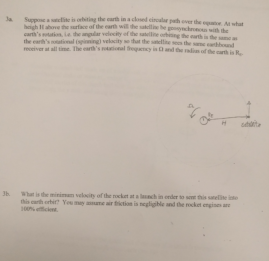 Solved is orbiting the earth in a closed circular path over | Chegg.com